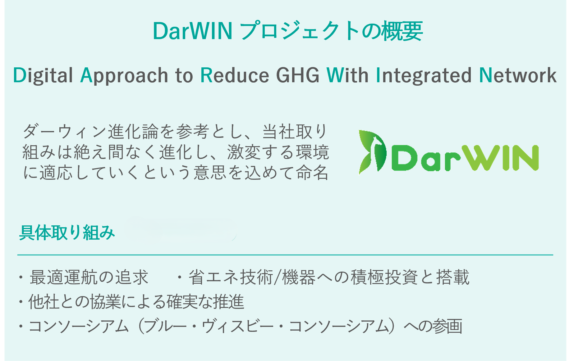 DarWINプロジェクトとEcoMOL データドリブンのまったく新しい効率運航手法を構築する